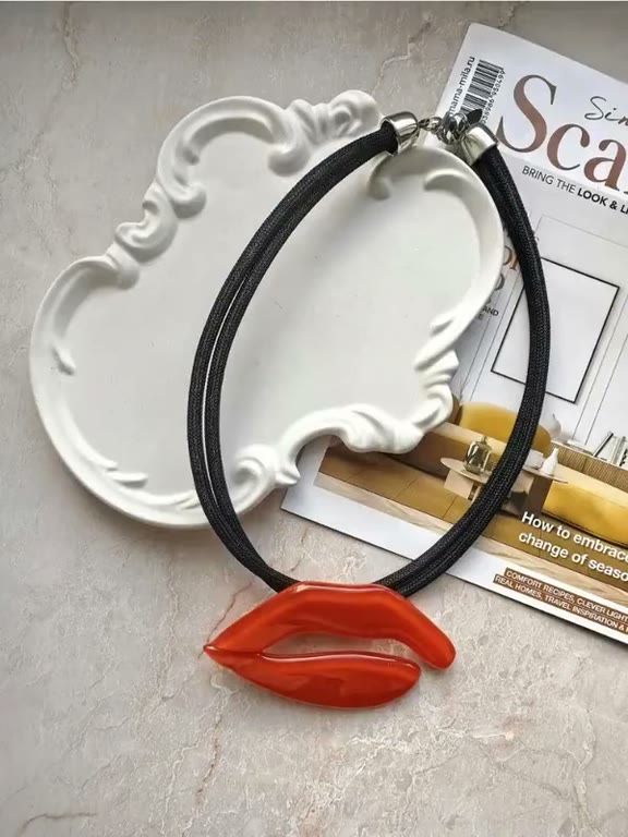 Колье P.J. MURANO, муранское стекло, стекло, длина 50 см, черный — фото 1