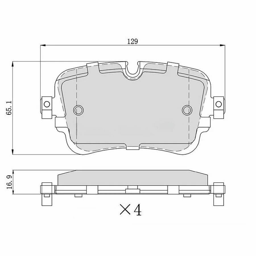 Колодки тормозные Сзади SAT ST-28-0204 Audi A6 18-22 / A7 17-