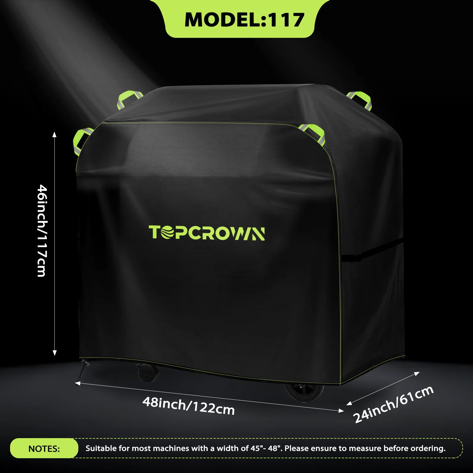 Чехол для гриля Topcrown, черный, Model: 117