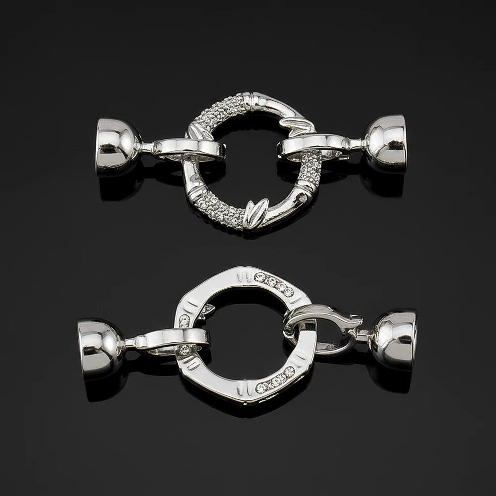 Застежка-коннектор Ailimi, Rhodium, 3 шт.