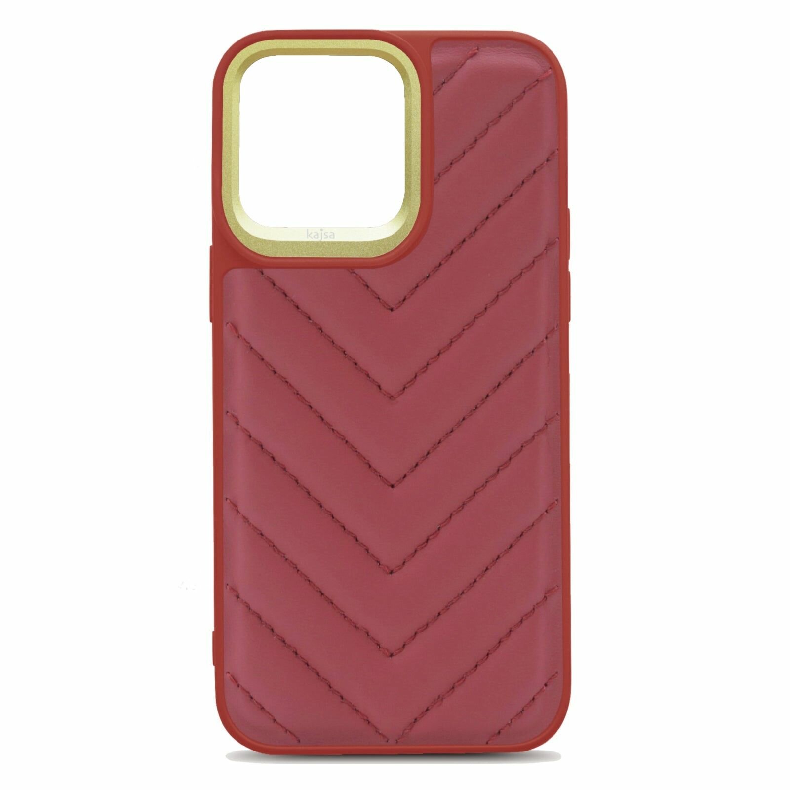 Чехол противоударный iPhone 14 Pro Kajsa Dale Collection Красная кожа