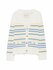 Кардиган GANT Striped button-up cardigan, размер 44, бежевый/белый