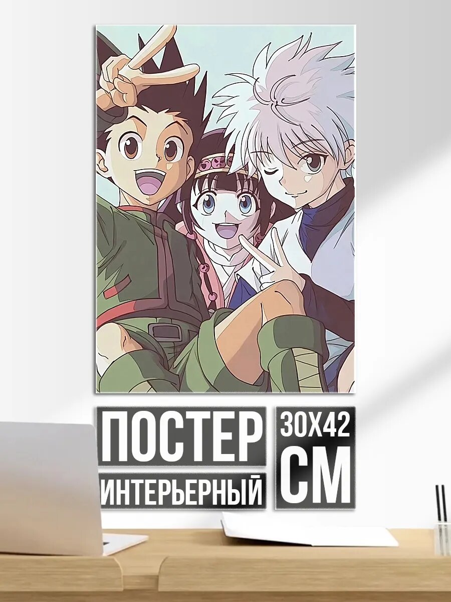 Плакат постер Гон и Киллуа друзья