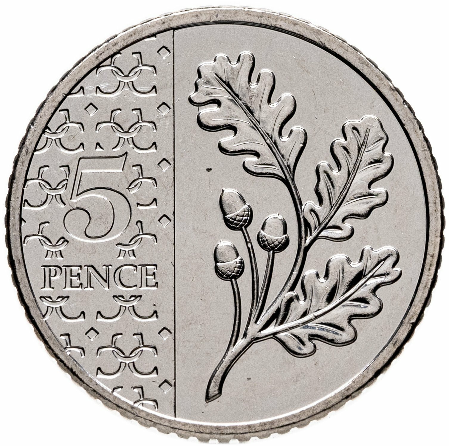 Великобритания 5 пенсов pence 2023, Сталь, в сохранности UNC