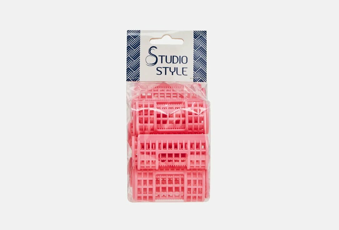 STUDIO STYLE with clip plastic Бигуди для волос с зажимом 6шт
