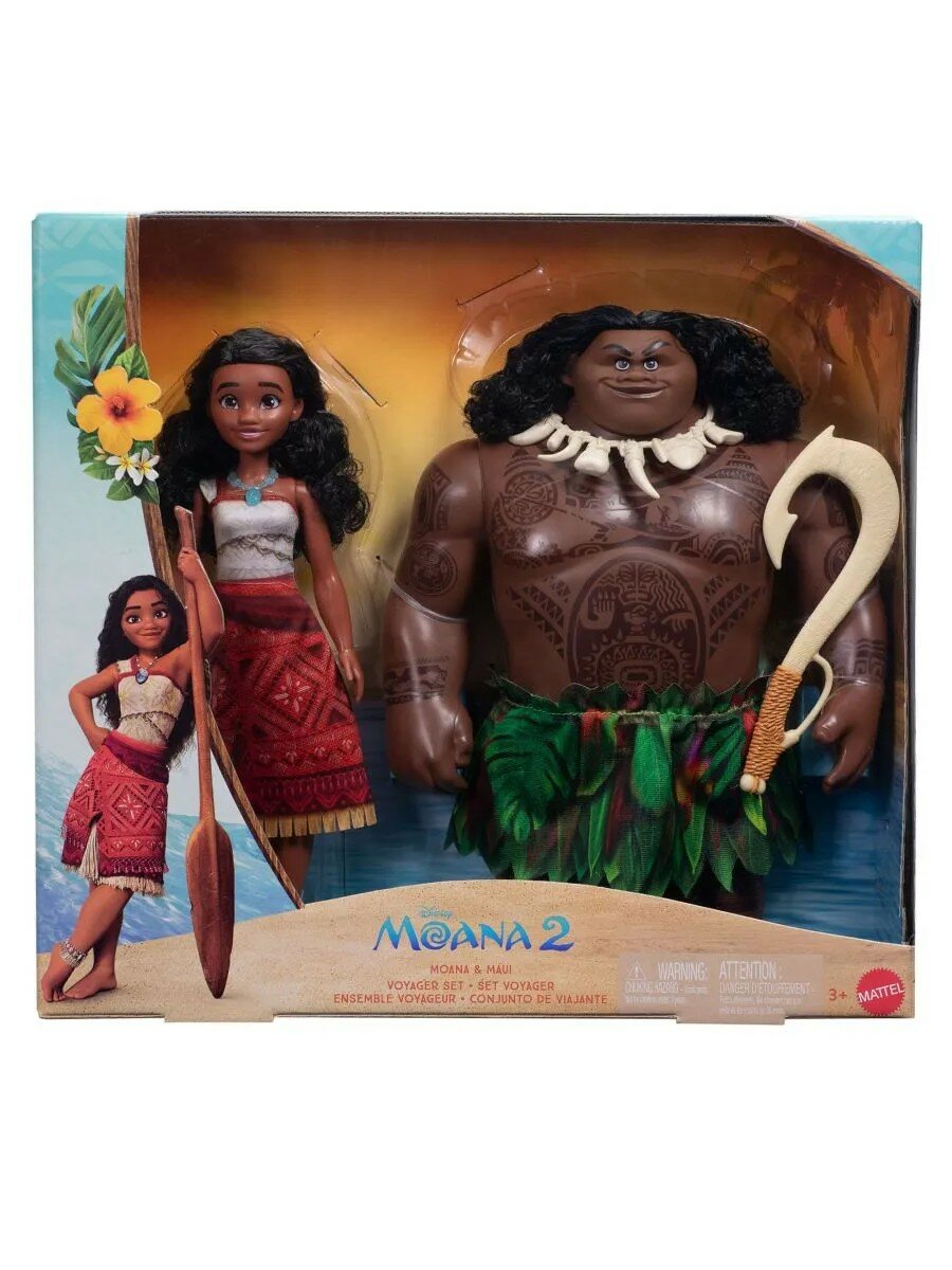 Игровой набор Mattel Disney Princess JDD42, Моана, Мауи, шарнирные, 27.5-29 см
