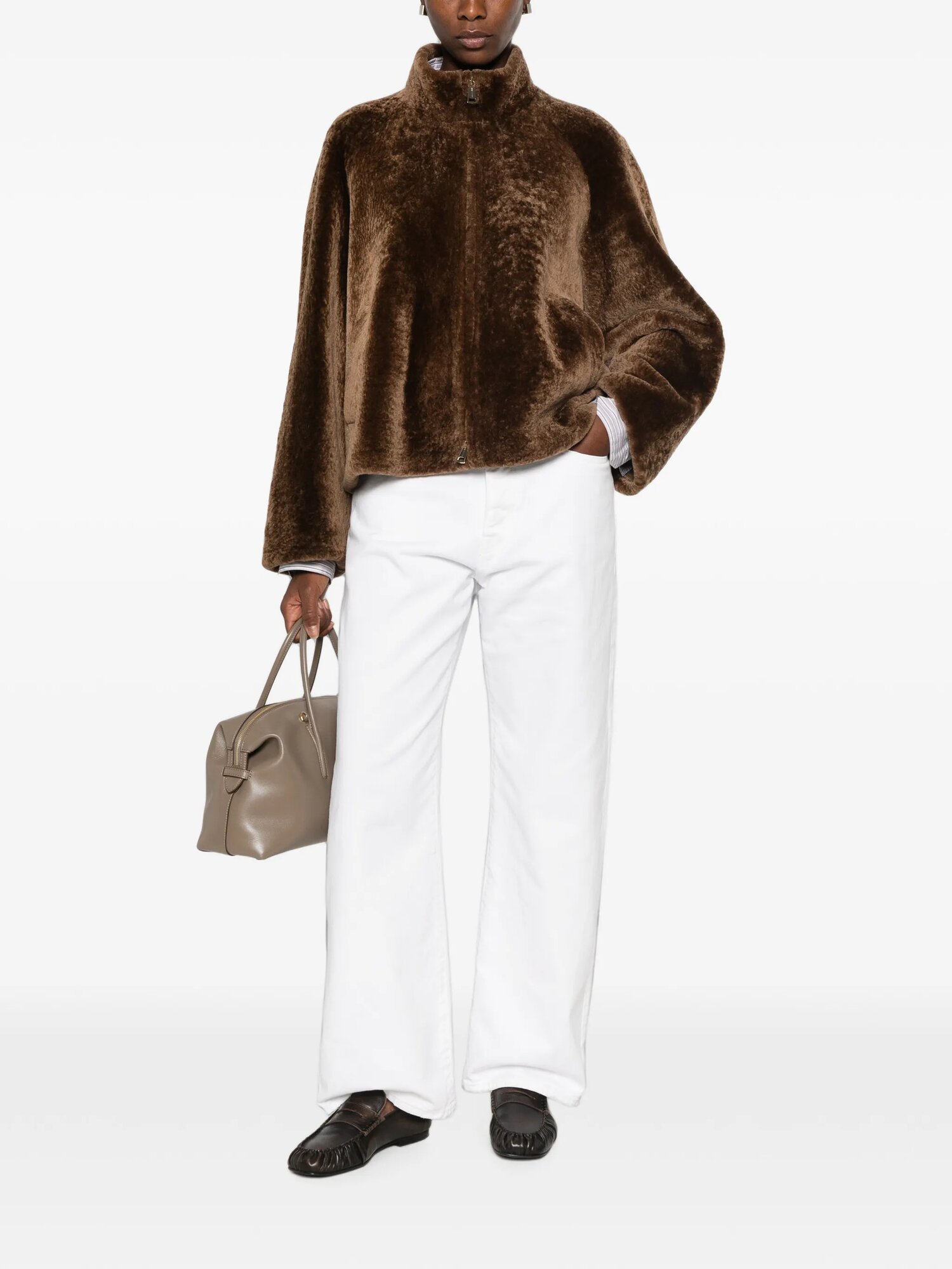 Куртка Manzoni 24 Shearling zip-up jacket, размер 44 — фото 1