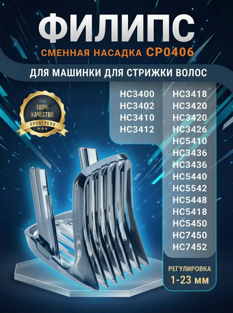 Насадка на машинку для стрижки волос Филипс CP0406/01, Гребень для триммера Филипс