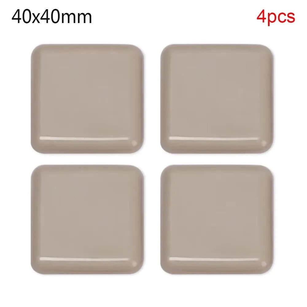 Пластиковые ползунки бежевые 40x40mm 4шт