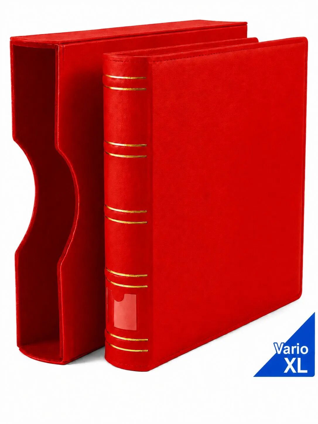 Альбом Vario XL для банкнот, открыток и марок, в футляре - красный. МК, #810500