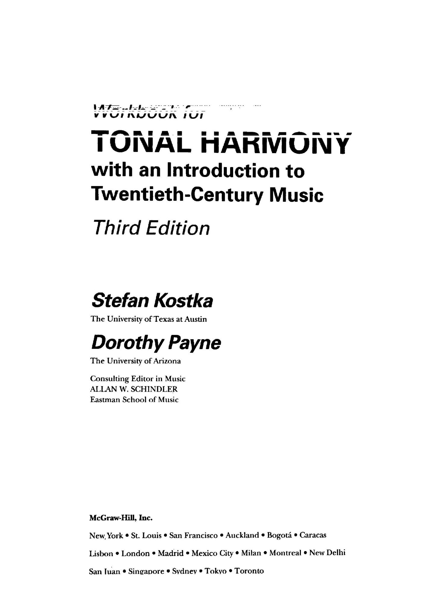 Workbook for Tonal harmony: with an introduction to twentieth-century music — фото 1