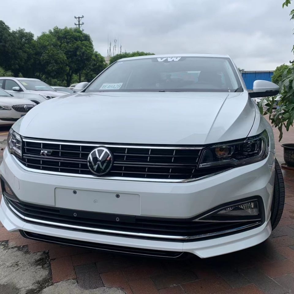 Передний спойлер для Volkswagen Passat B8 (2019–2022), бело-черный, АБС-пластик, без покрытия