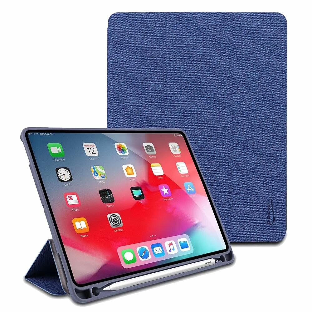 Чехол G-Case для iPad Pro 12.9" (3 Gen) Denim полиуретановый синий