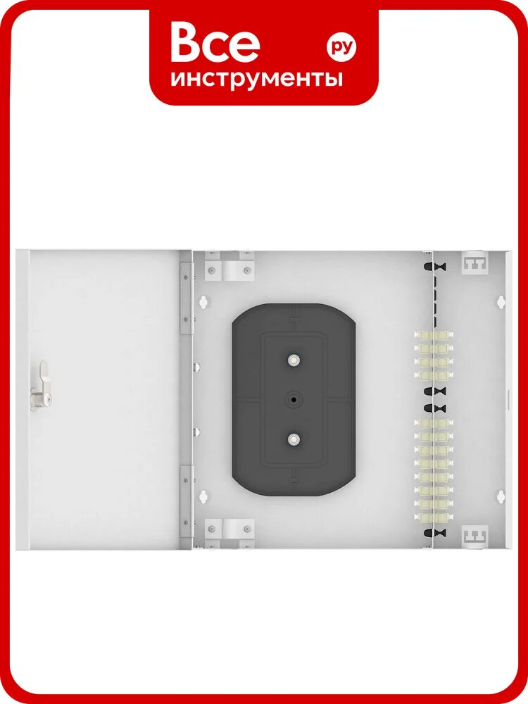Оптический кросс TopLAN настенный, многомодовый укомплектованный КРН-Top-24LC/U-OM2-GY