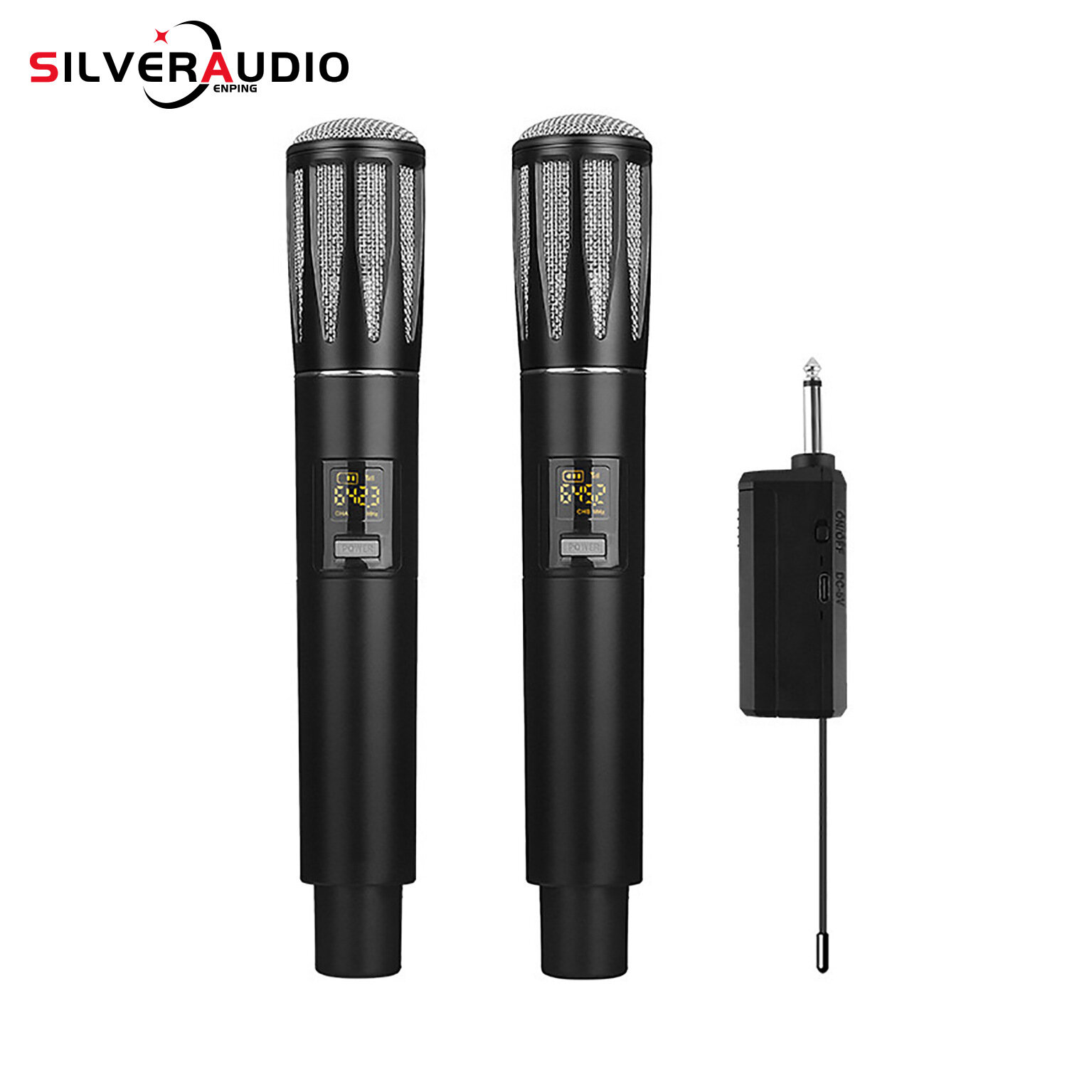 GAW-V68 UHF беспроводная система микрофона для сцены и домашнего караоке, портативная, поддержка 2 микрофонов