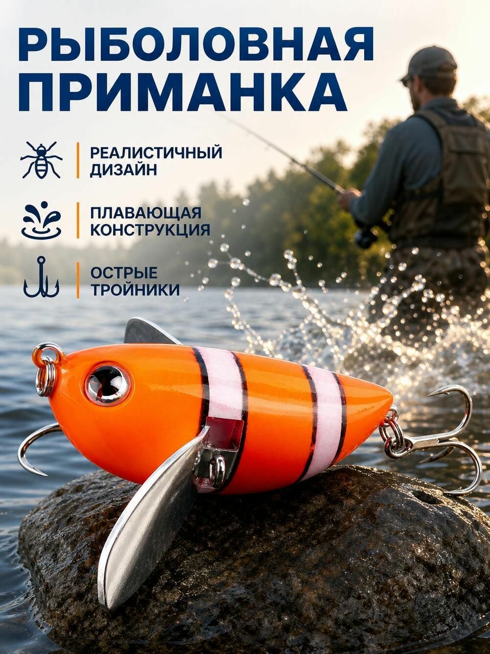 Кроулер в виде насекомого приманка рыболовная топвотер. Приманка для рыбалки насекомое поверхностная Viva Donguri Mouse HYPER Clapper