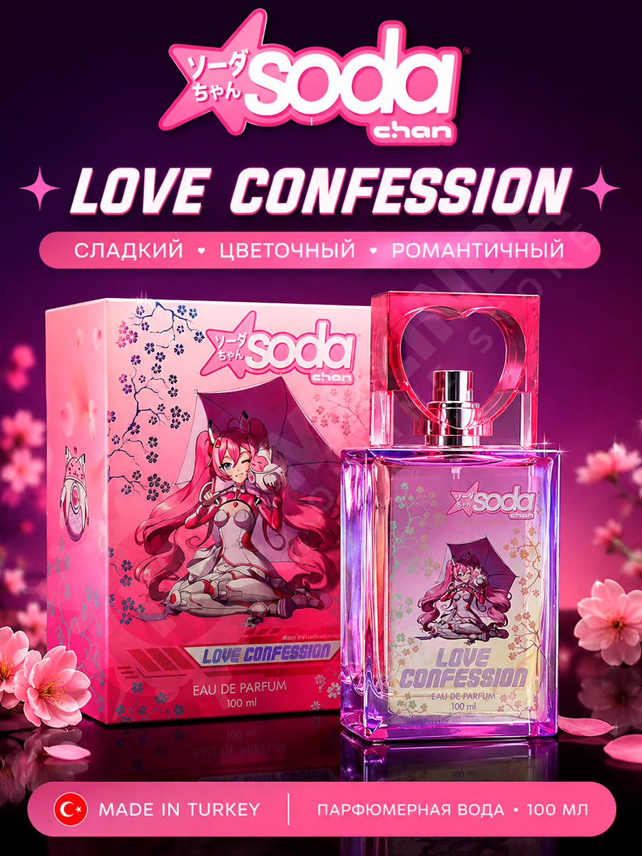 SODA CHAN - Love Confession парфюмерная вода, женская объем 100 мл
