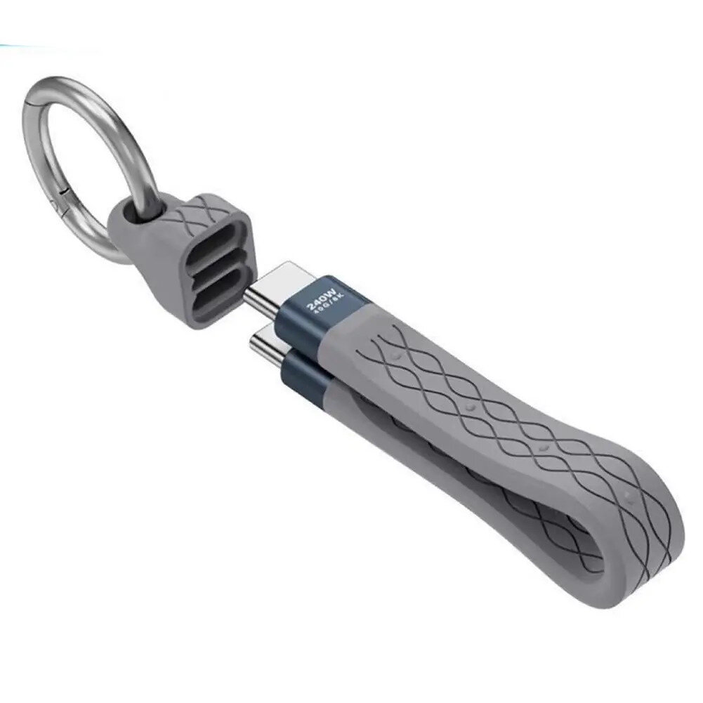 Короткий кабель USB4.0 Type-C с двумя разъемами, 240W быстрая зарядка, 40Gbps передача данных, 8K видео, декоративный брелок-удлинитель, цвет C