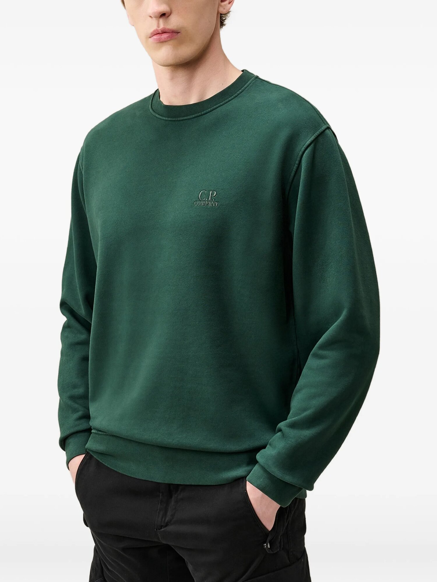 Толстовка C.P. COMPANY Logo-embroidered sweatshirt, размер XS — фото 1