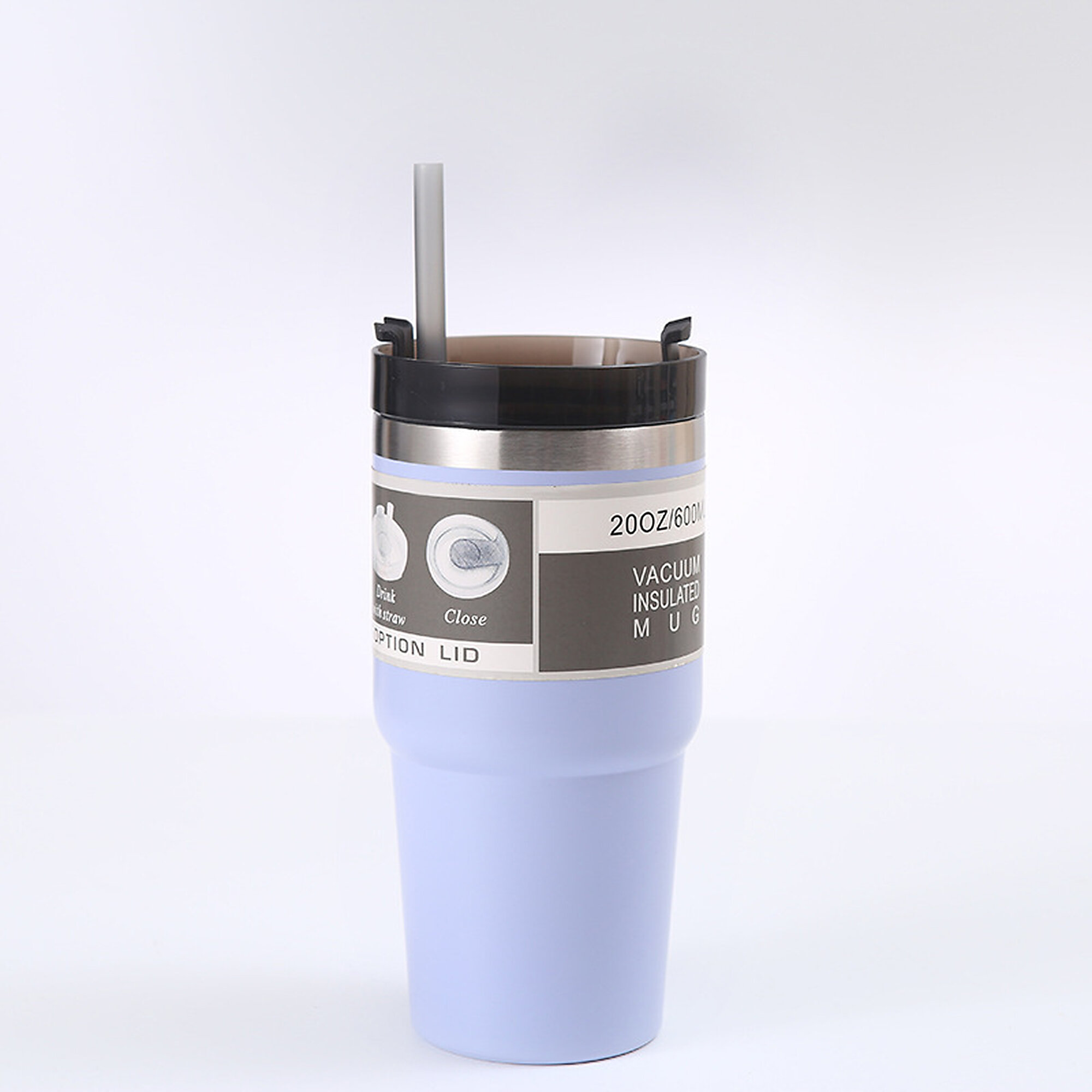 Лавандово-фиолетовая термос-кувшин с вращающейся крышкой, 30oz, из нержавеющей стали 304, вакуумная, для активного отдыха и путешествий