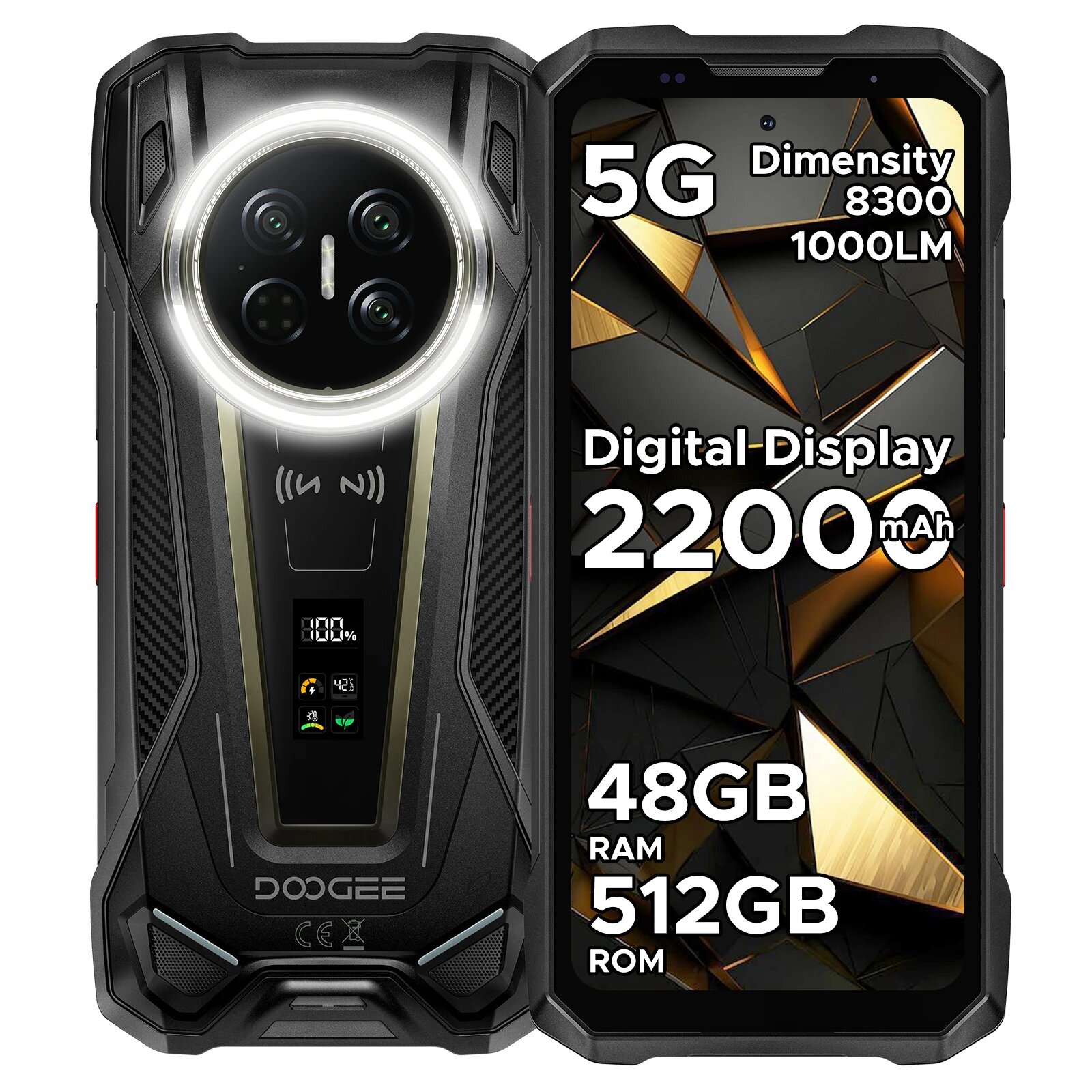 DOOGEE V Max 2, 6,78” FHD, 22000 мАч, 48 (16+32) ГБ + 512 ГБ, Android 16