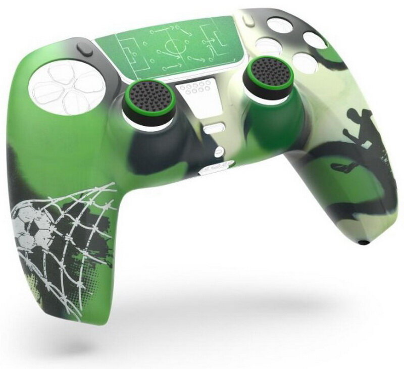 Набор аксессуаров 6 в 1 для контроллера Hama для PlayStation 5 Футбол, Green (54459)