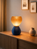 Настольный светильник LUMEN Нюрба, 3D-печать, синий, E14, теплый свет 2700K