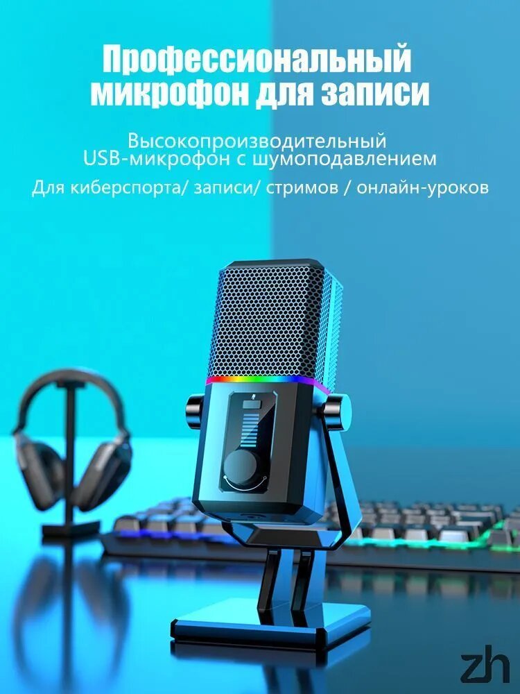 Микрофон игровой (для стриминга) HK2, черный, стандартное исполнение