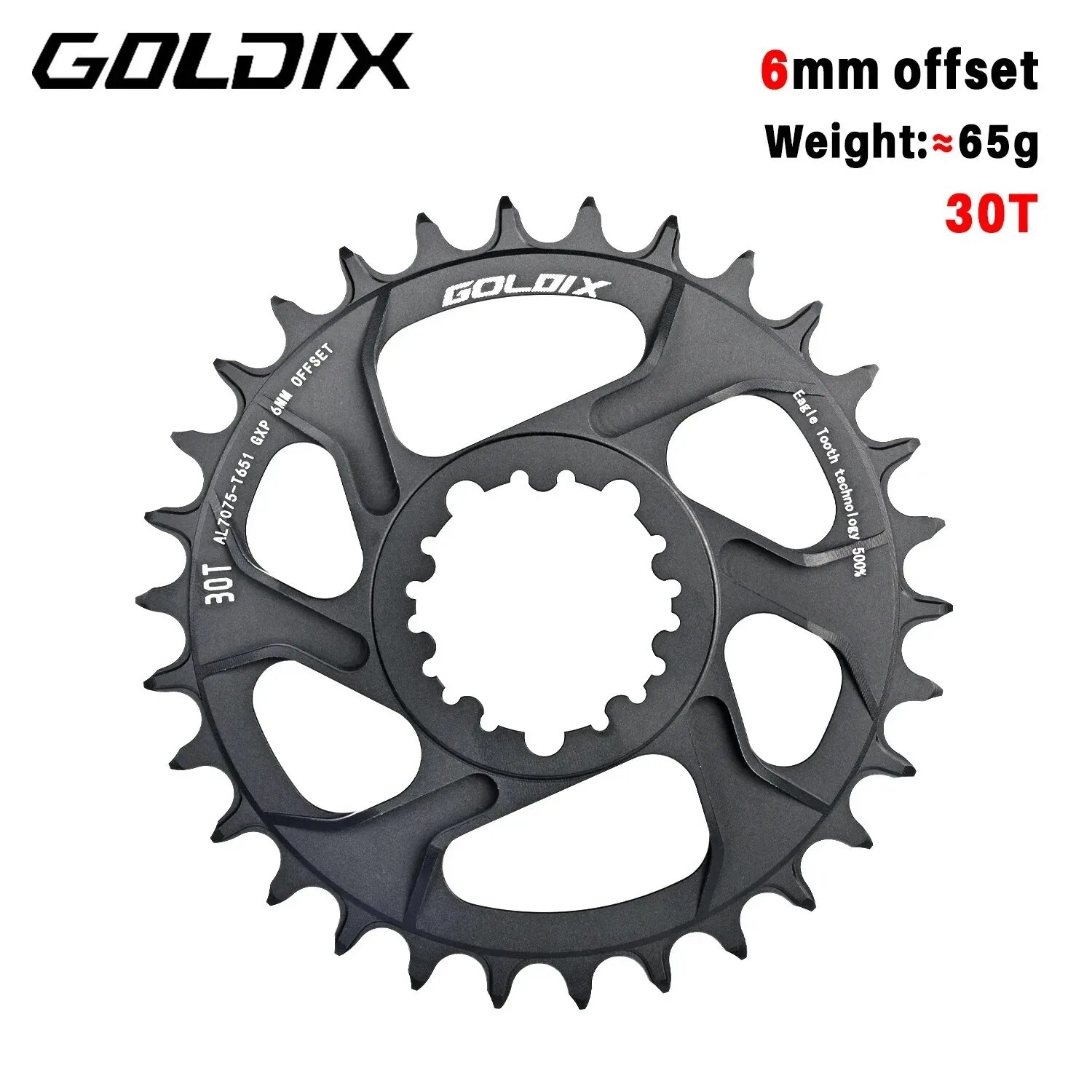 GOLDIX Звезда велосипедная 30T, 6mm Offest