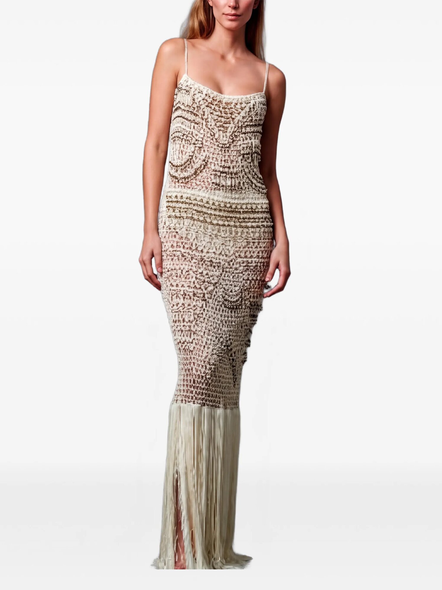 Платье Bless Takara fringed maxi dress