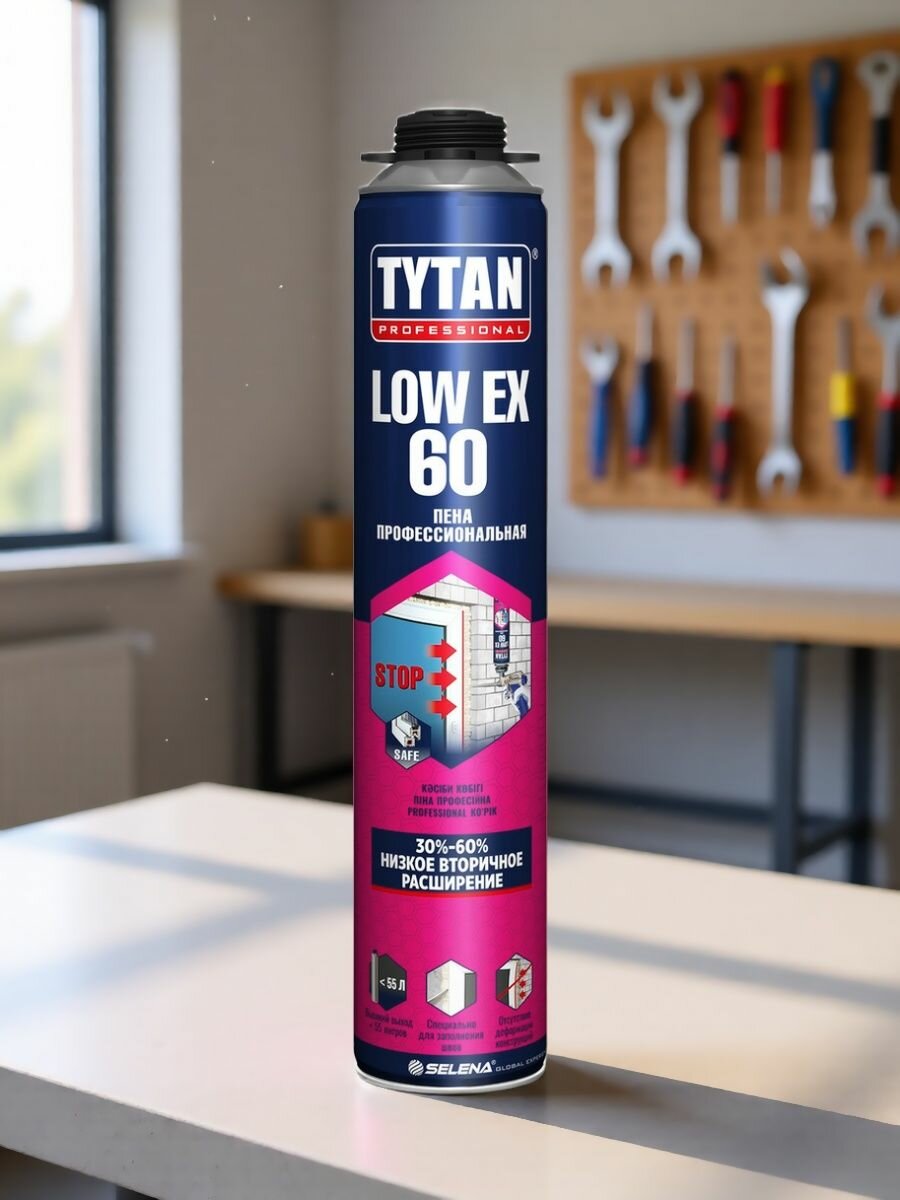 Пена полиуретановая монтажная профессиональная TYTAN Professional LowEx 60, 750 мл