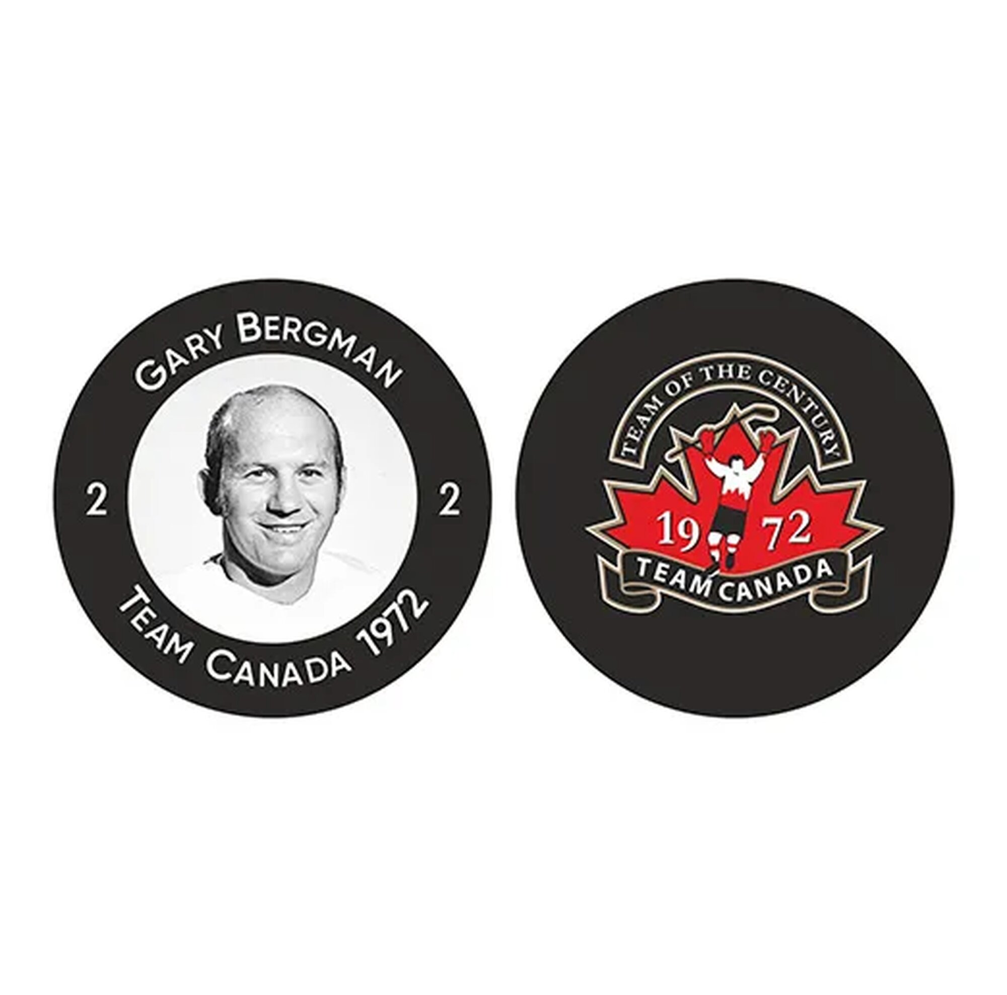 Шайба Rubena Team Canada-USSR 1972 BERGMAN 2-ст, цвет черный
