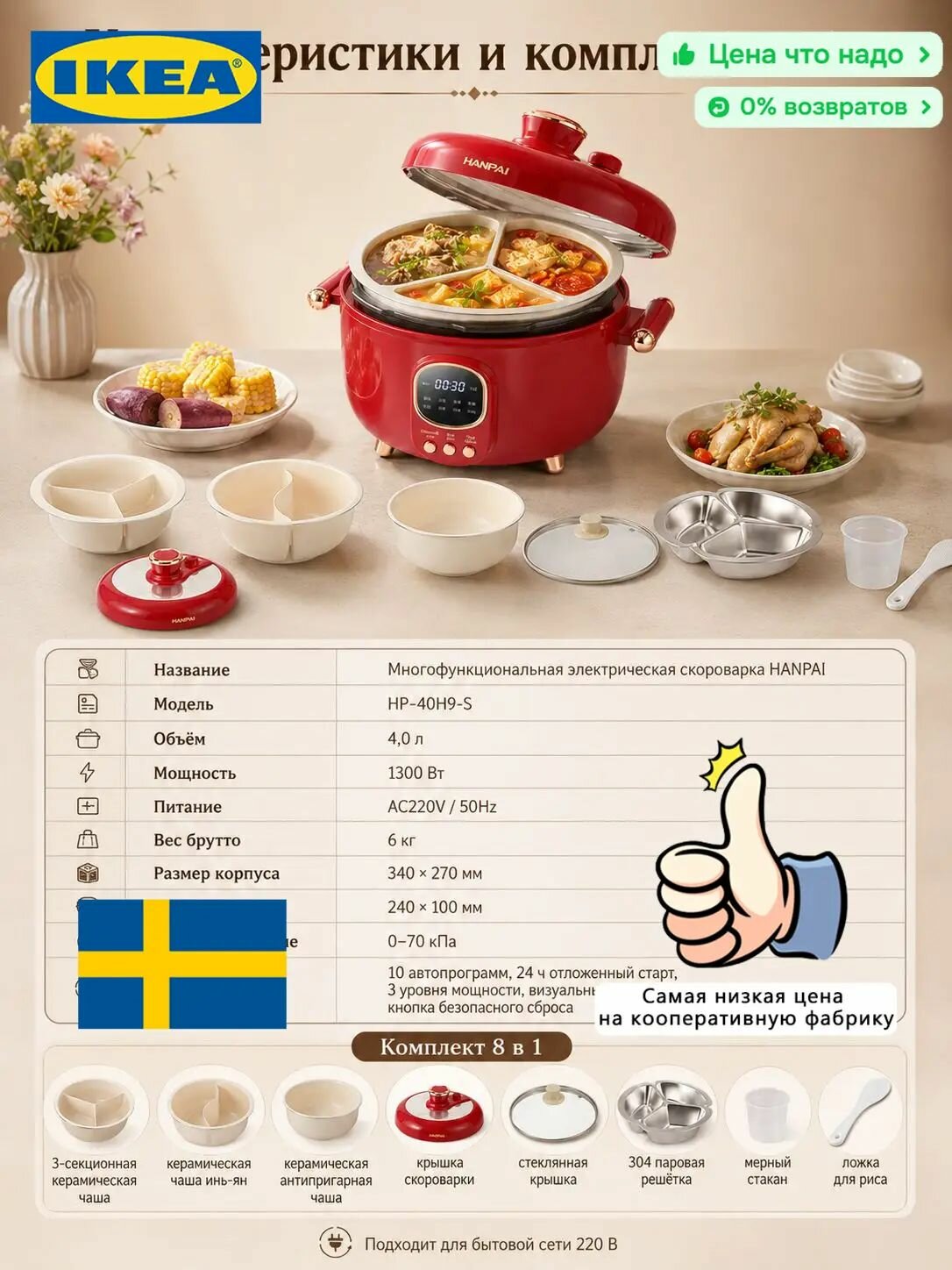 IKEA Мультиварка SKU02554 — фото 1