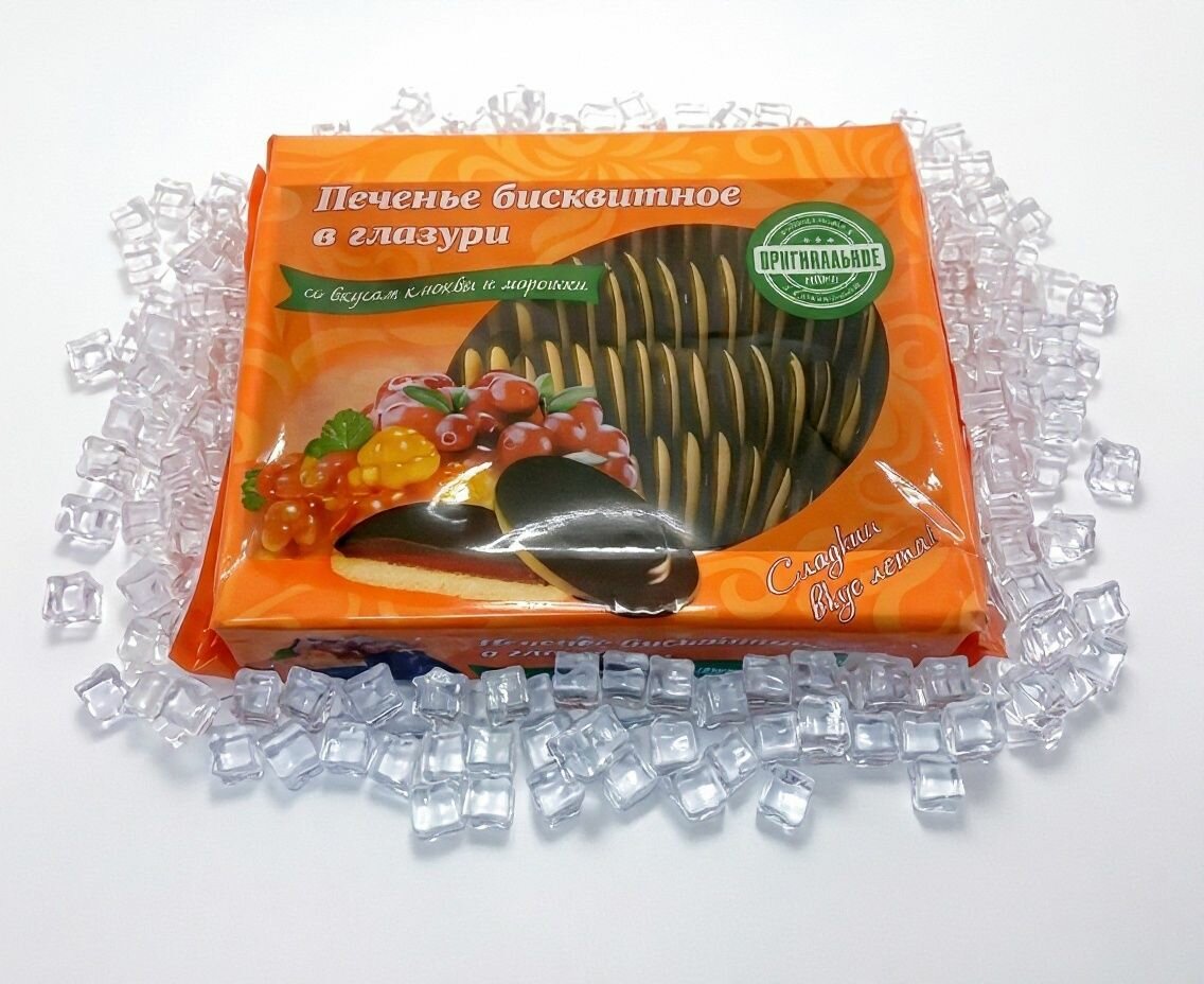 Печенье бисквитное глазированное кико со вкусом клюквы и морошки 1,2 кг
