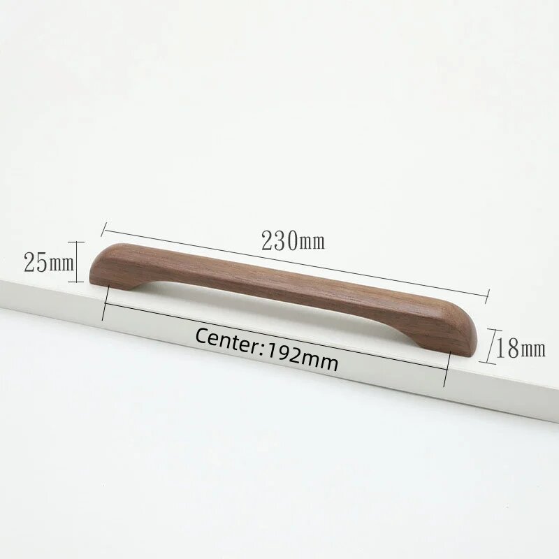 Деревянные ручки для мебели Walnut-C192mm