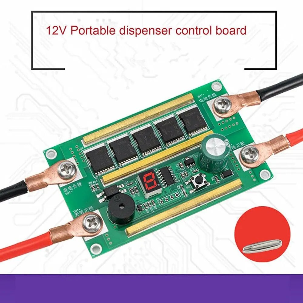 Пульт Управления Портативным Точечным Сварочным Аппаратом 12V для Автоматической Сварки Аккумуляторов 10AWG 300A