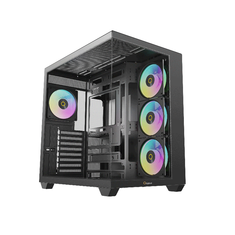 Корпус ПК без блока Case Ocypus Gamma C74 BK ARGB, Midi-Tower, TG, 4x120mm ARGB, 2xUSB-A 3.0 + 1xUSB-C 3.1, ATX, mATX, mITX Black Gamma-C74-BKD400XX-GL