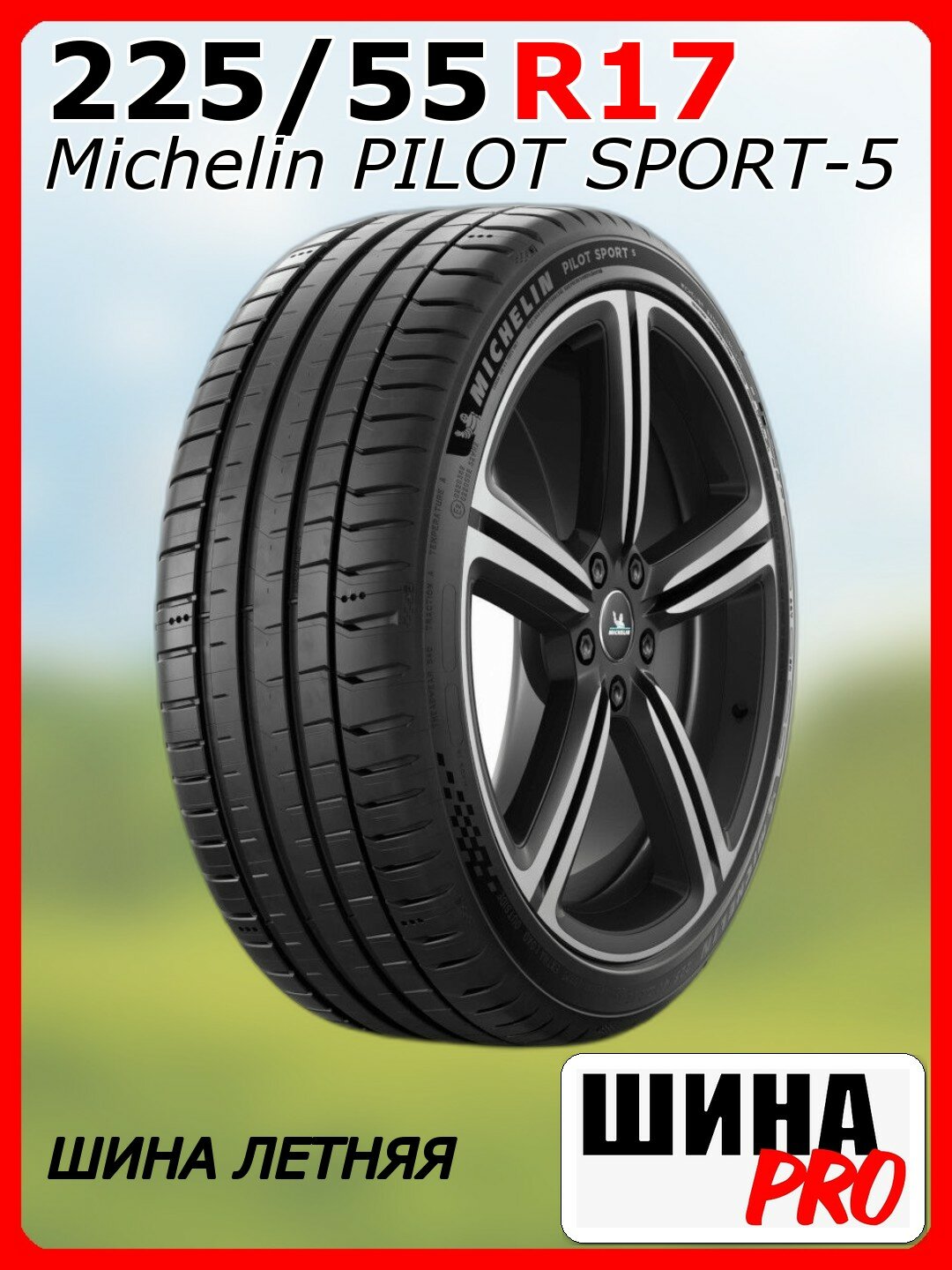 Шина летняя Michelin 225/55/17 Y 101 Pilot Sport 5 XL для легковых автомобилей 673957