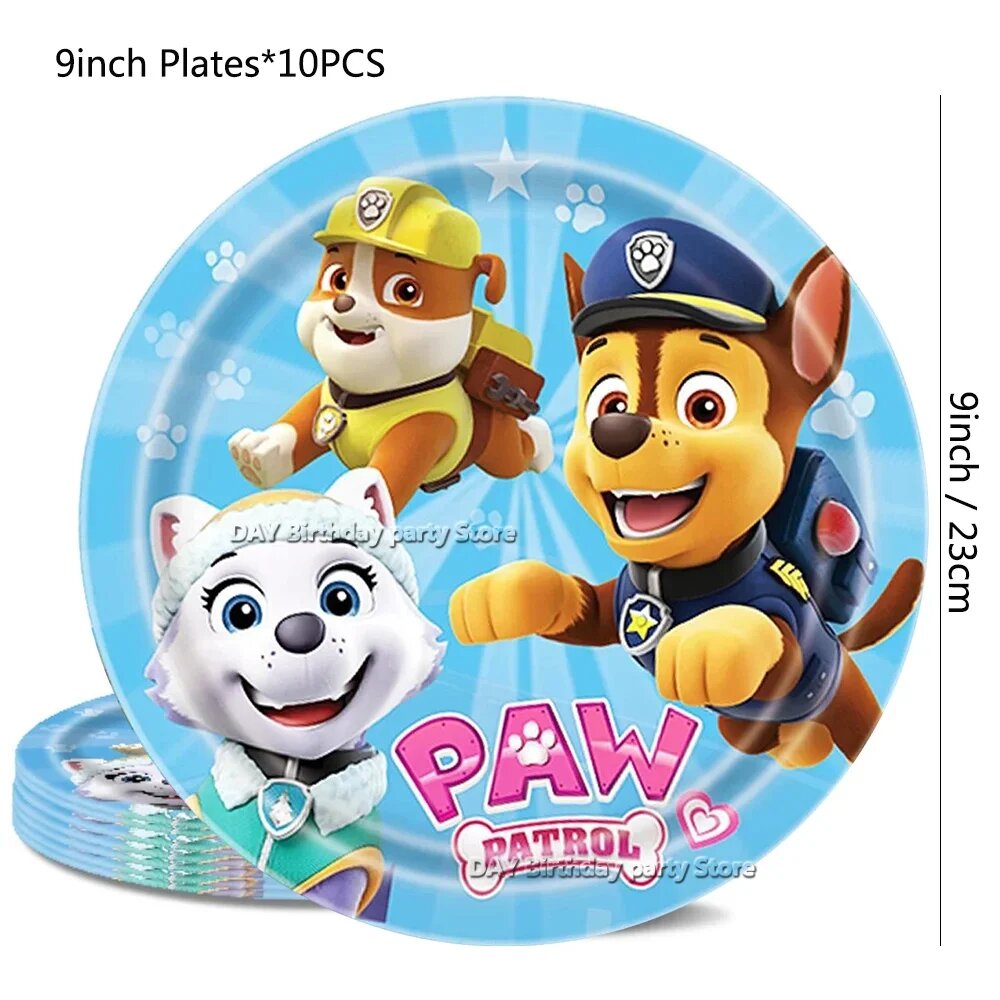 Набор для праздника Щенячий патруль от TAKARA TOMY 9inch plate-10PCS