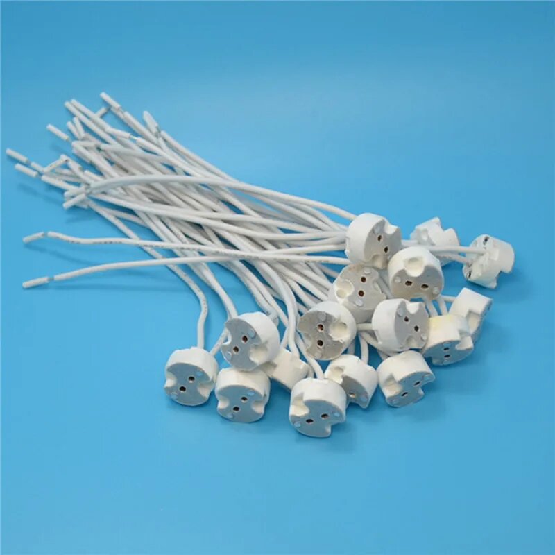 5-200 шт./лот MR16 MR11 GU5.3 G5.3 G4 разъем цоколя лампы цоколь MR16 фитинг лампы держатель 15 см силиконовый кабель