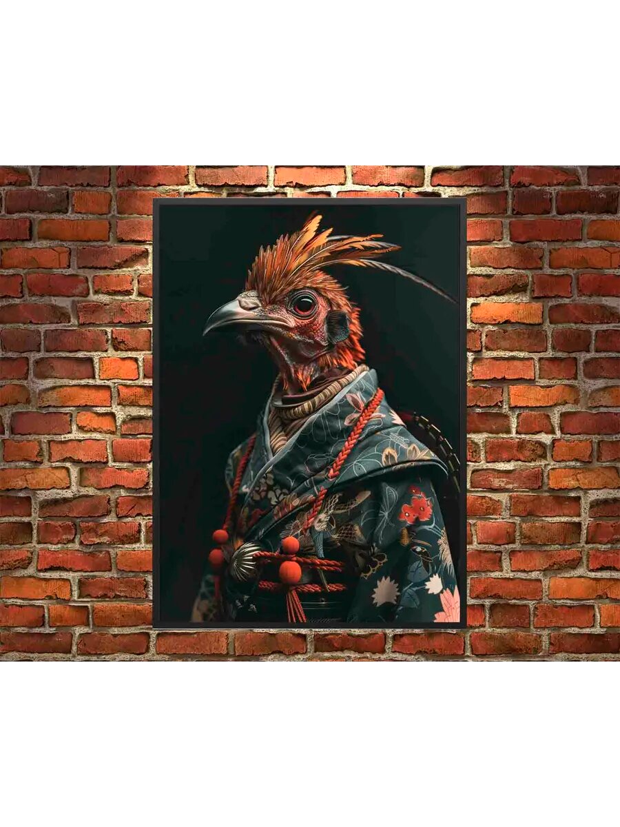 Куропатка-птица-самурай 3, Плакат 30x42см