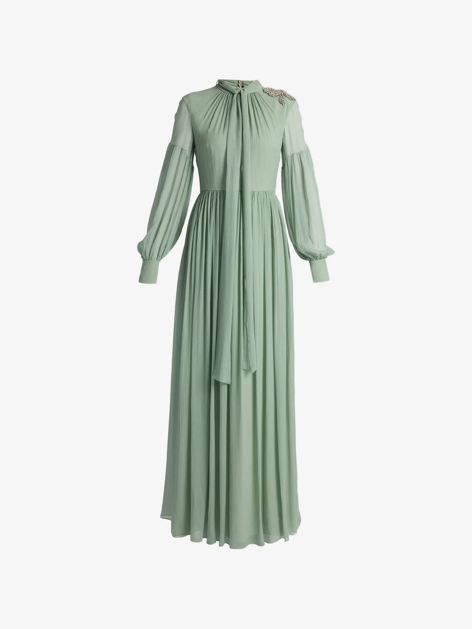 Платье Embellished silk maxi dress