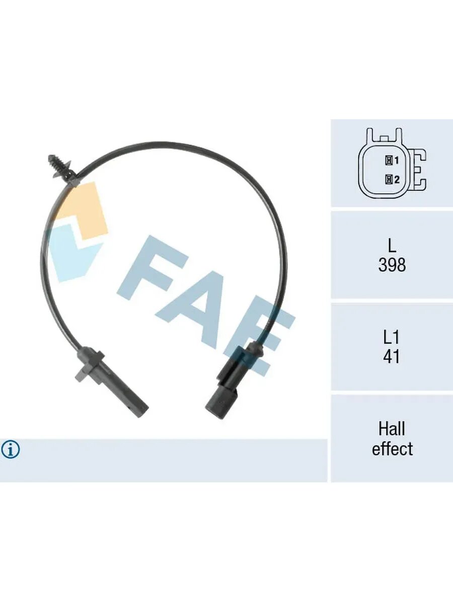Датчик ABS FORD 2 контакта 398мм