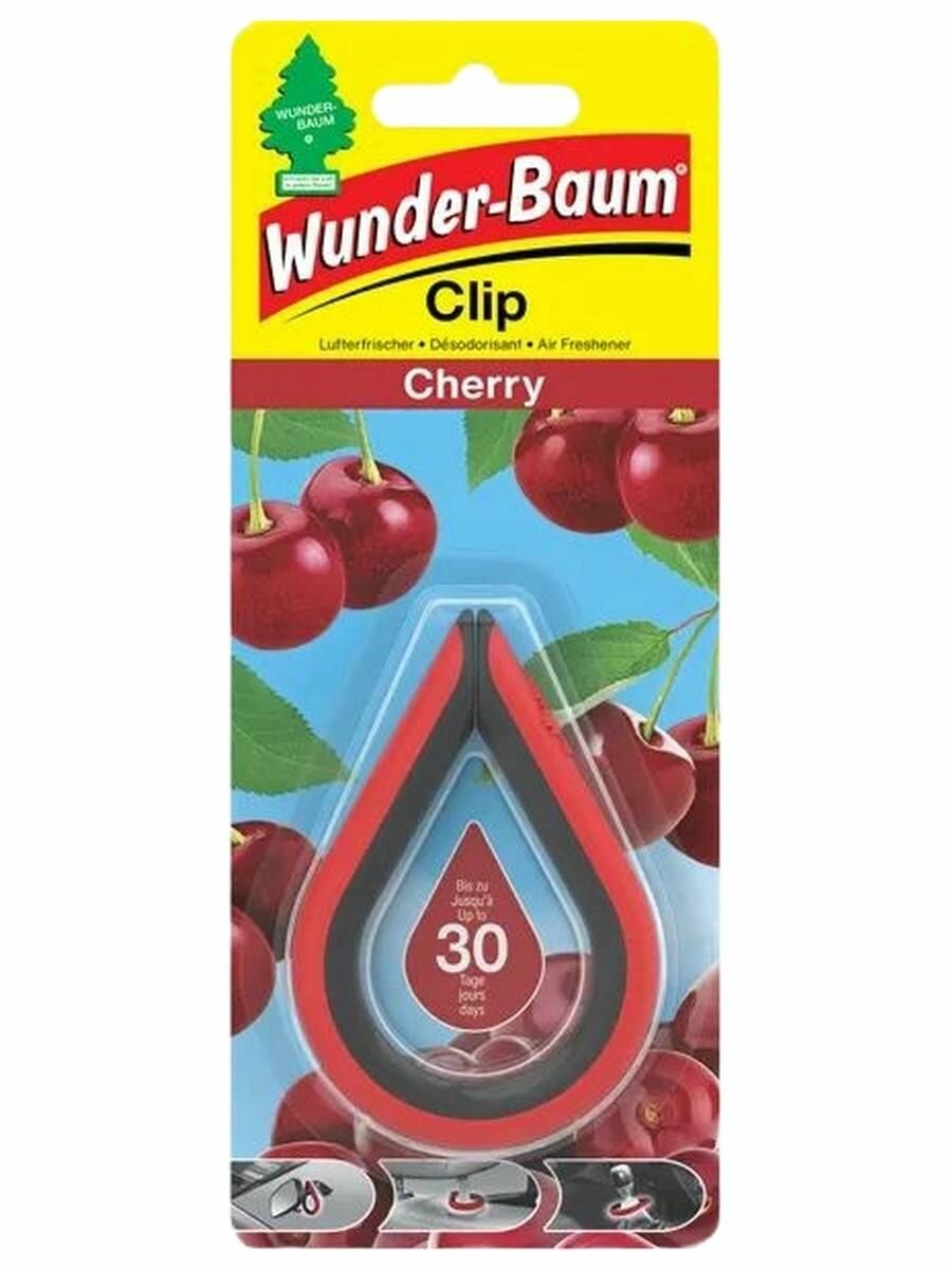 Wunder-Baum "Cherry" Ароматизатор для автомобиля Clip