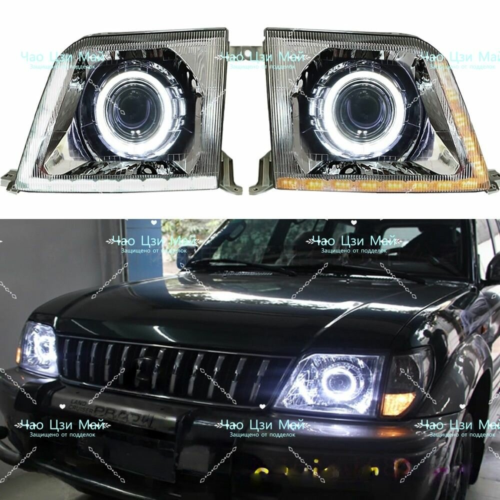 Прожектор автомобильный, Фары головного света, 2 шт, арт. Toyota Land Cruiser LC95 Prado HID ксеноновые передние фары VZJ95 RZJ95 комплект 2 шт