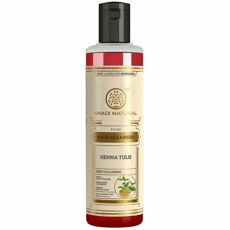 Шампунь Хна и Тулси Кхади (Heena and Tulsi shampoo Khadi), 210 мл