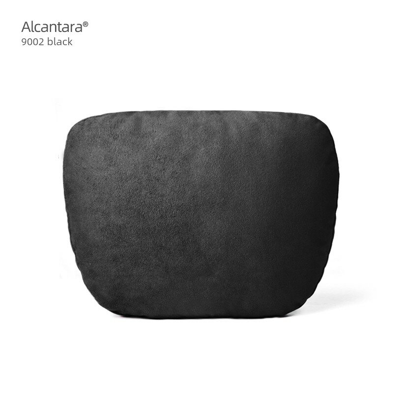 Черный подголовник из Alcantara с кожаной текстурой, перфорированный рисунок, одиночная упаковка для премиум-автомобилей