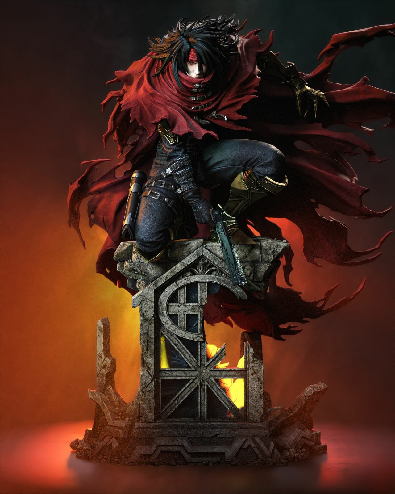 Сборная модель Vincent Valentine (Final Fantasy), 259мм, 1/8 для покраски