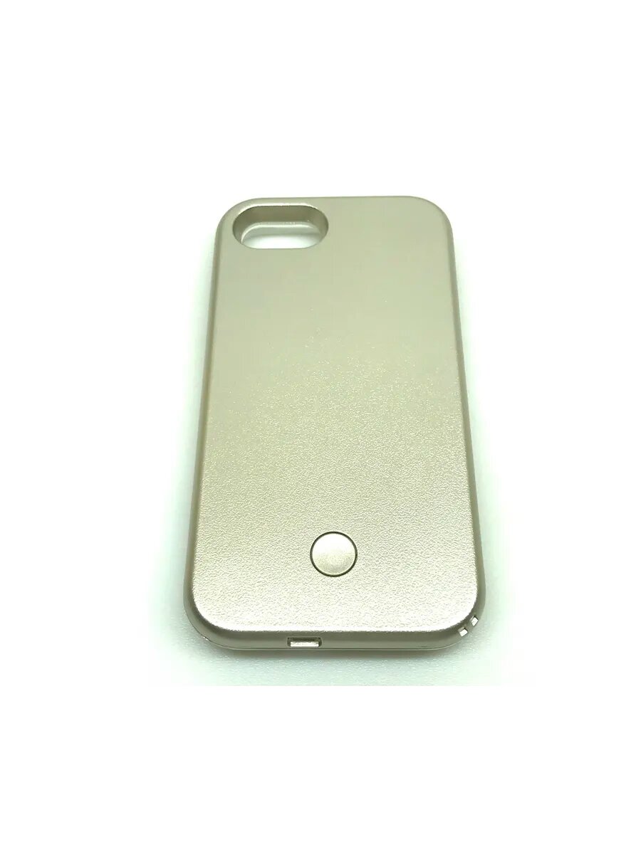 Защитная крышка iPhone 7, 8 с подсветкой LED, золотистая