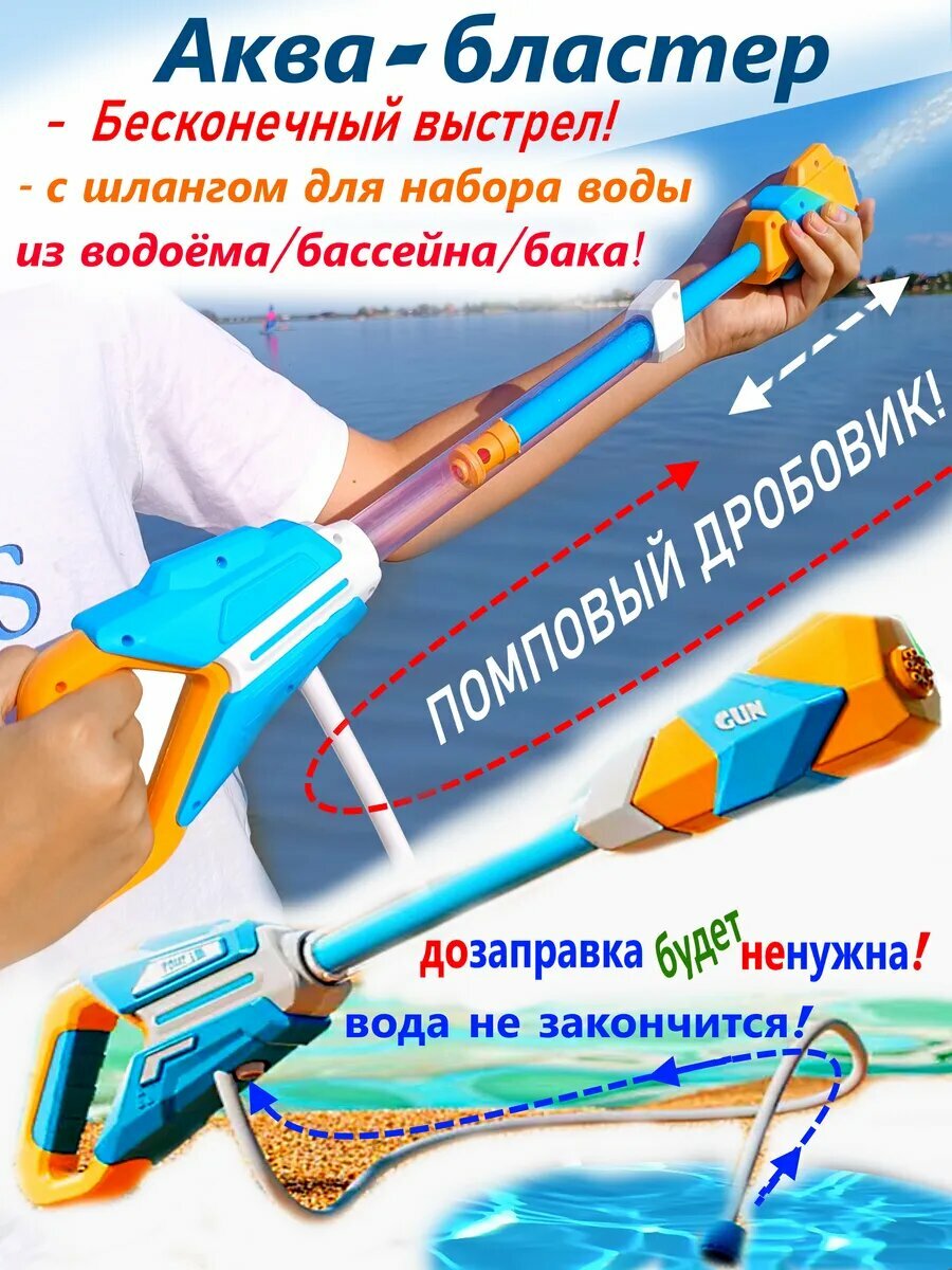 Водяной пистолет Аквабластер для моря и бассейна